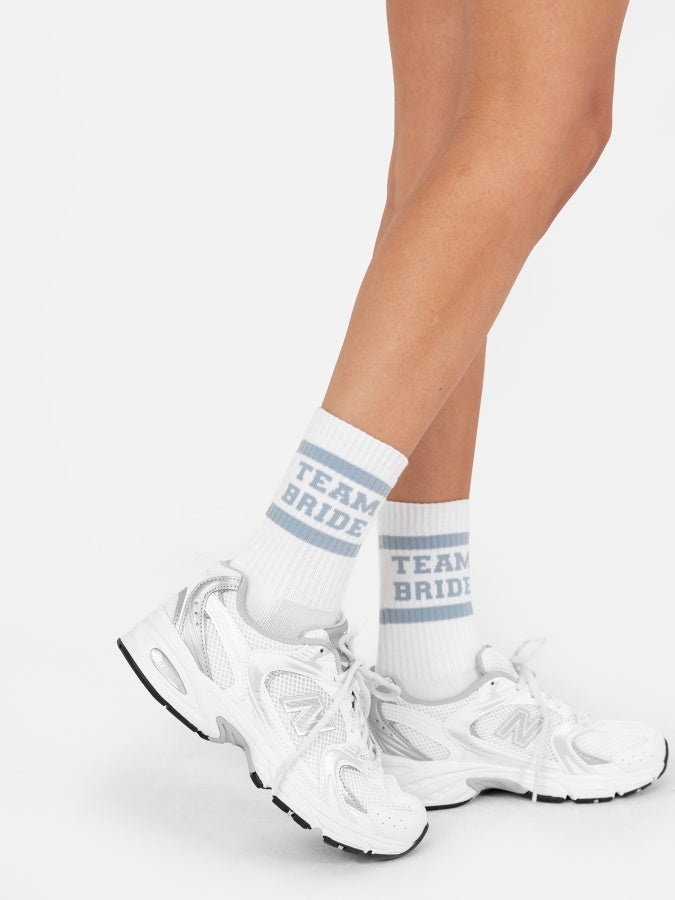 Maya Blue 'Team Bride' Socks – Maya Deluxe