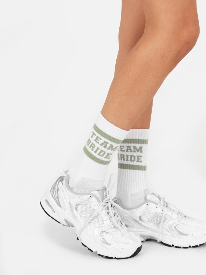Maya Sage Green 'Team Bride' Socks – Maya Deluxe
